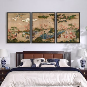 Kano Hideyori,arch Bridge Maple Tree Scenery, Kyoto Scene,asian Art ...