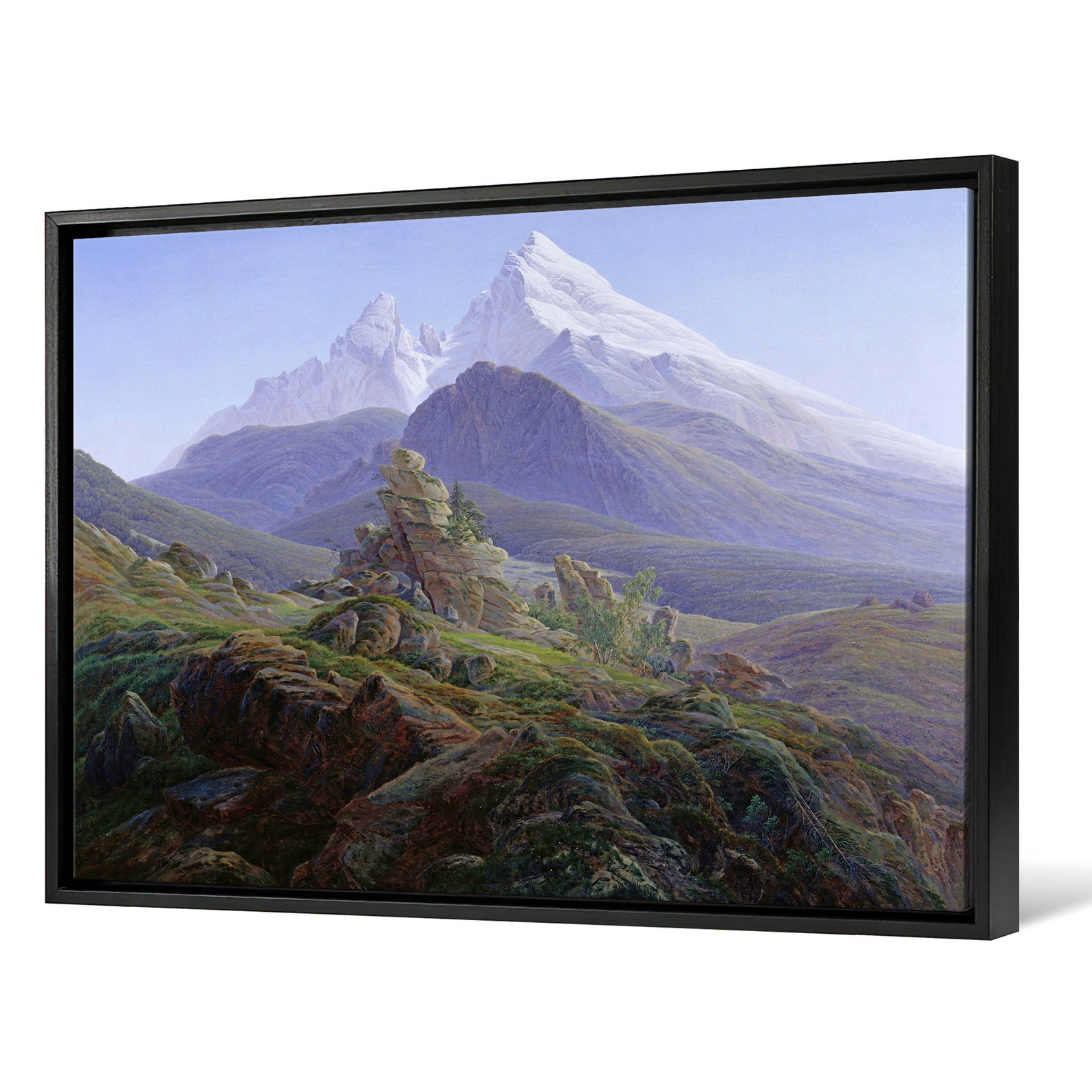 Caspar David Friedrich, the Watzmann,snow Mountain Scenery,canvas Print ...