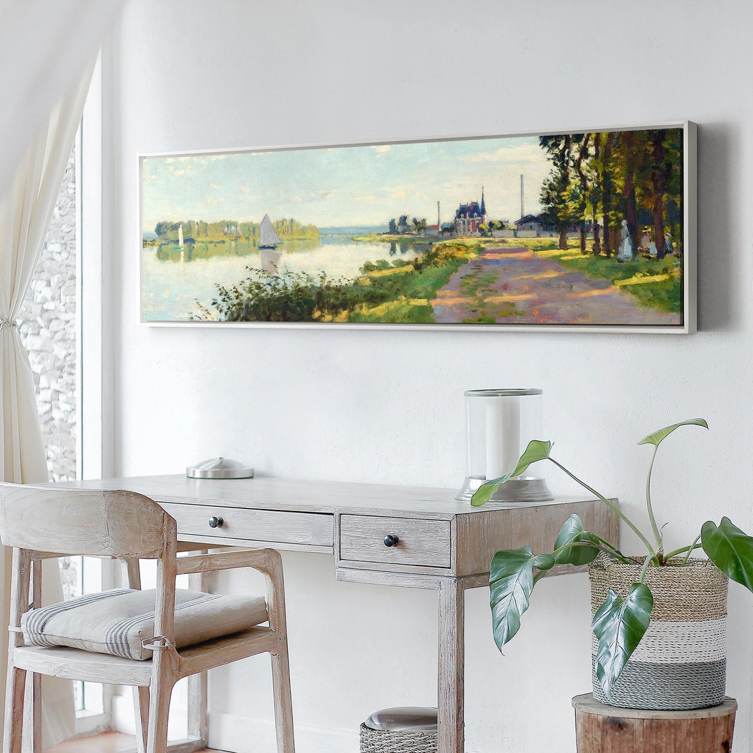 Claude Monet,the Promenade at Argenteuil,riverside Scenery,canvas Print ...