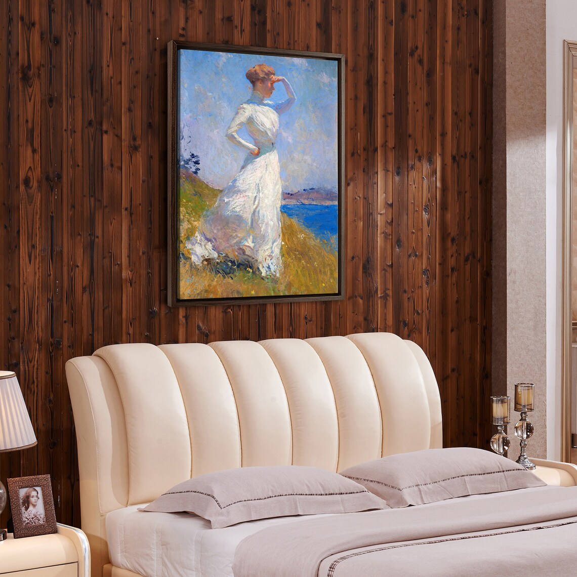 Benson_ Frank Weston,sunlight,woman Looking Out From the Sea,canvas ...