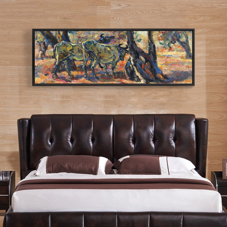 Alredo Muller, Countryside With Cows,two Cows, Cow Art,canvas Print ...