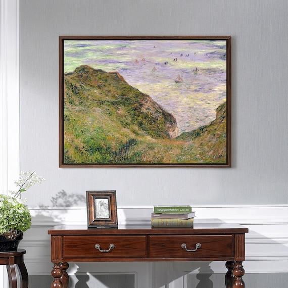 Claude Moneton the Cliff at Pourvillelarge Wall Artframed - Etsy