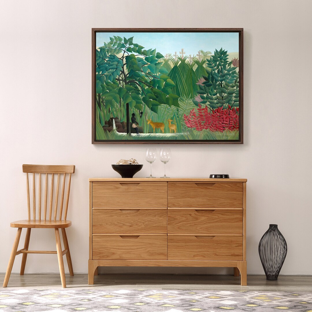 Henri Rousseau,the Waterfall ,tropical Forest Landscape,,canvas Print ...