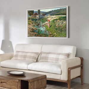Angyal, Vojtech, Landscape With Pastry Goose,creek Scenery,canvas Print ...