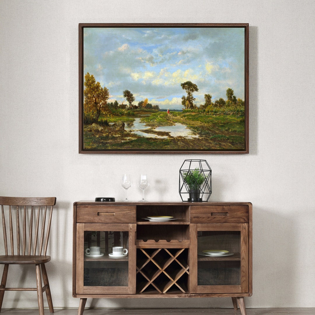 Theodore Rousseau,the Farm ,cottage at the Edge of A Marsh,large Wall ...