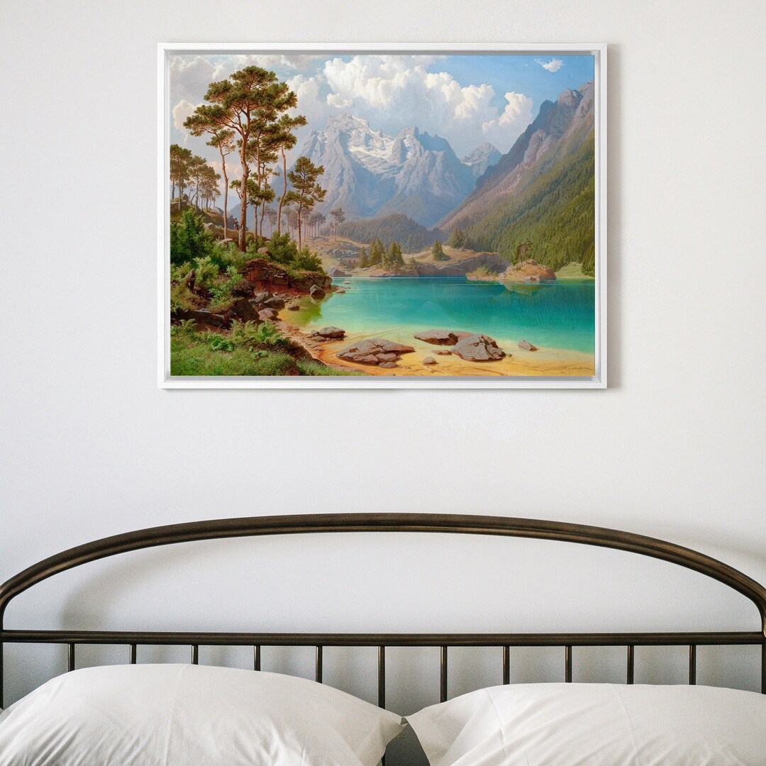 Max Haushofer,weissensee Near Lermoos in Tyrol,lake Scenery,canvas ...