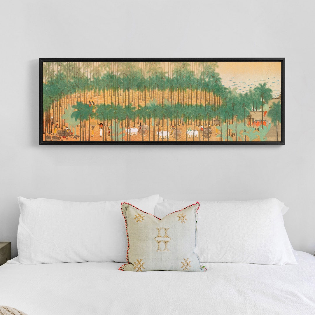 Shiko Imamura,picking Coconuts From the Farm,japanese Painting,bedroom ...