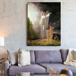 John Faed,expulsion of Adam and Eve, 1880,large Wall Art,framed Wall Art,canvas Wall Art,large ...