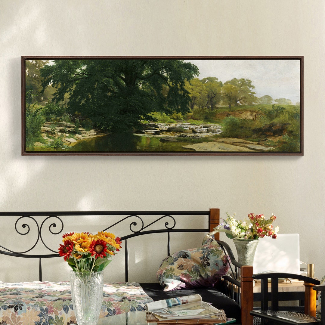 Hamilton Hamilton,stream Scenery in the Forest,canvas Print,canvas Art ...