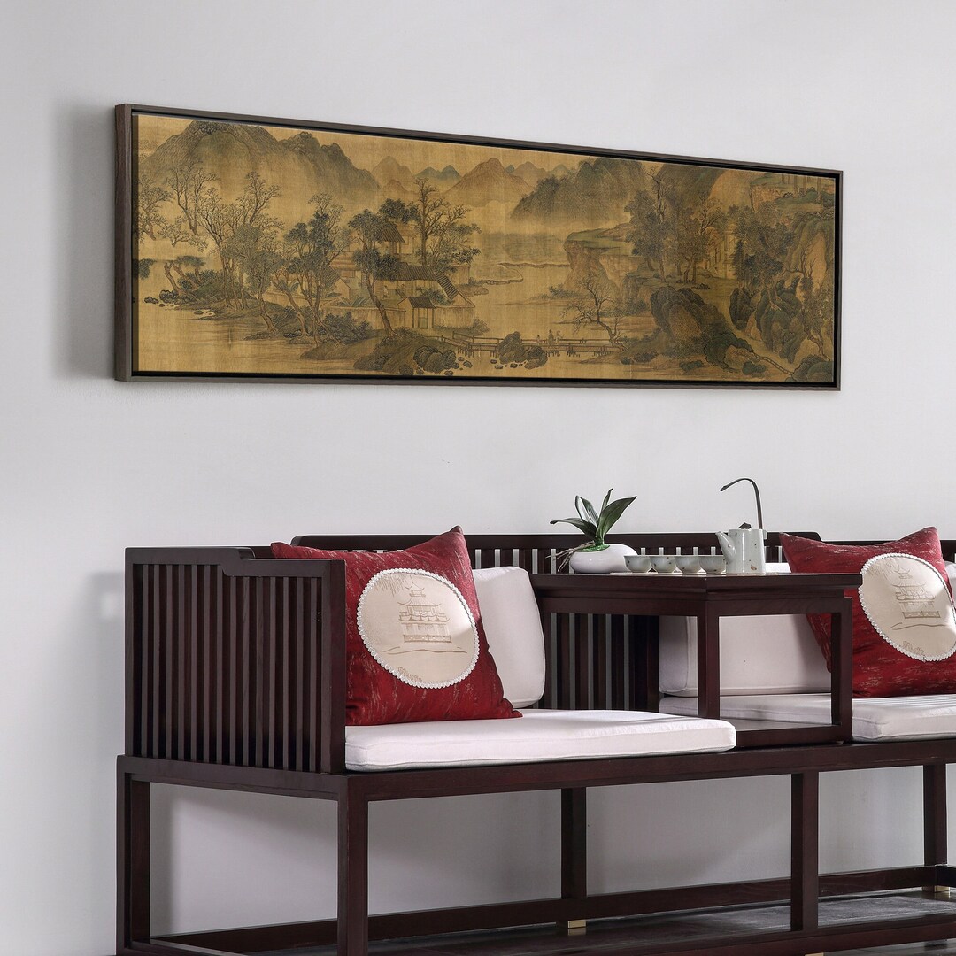 Fan Kuan,jinbi Peak,riverside House,chinese Painting,bedroom Wall Art ...