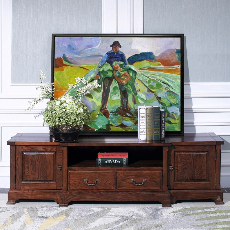 Edvard Munch,man in the Cabbage Field,large Wall Art,framed Wall Art ...