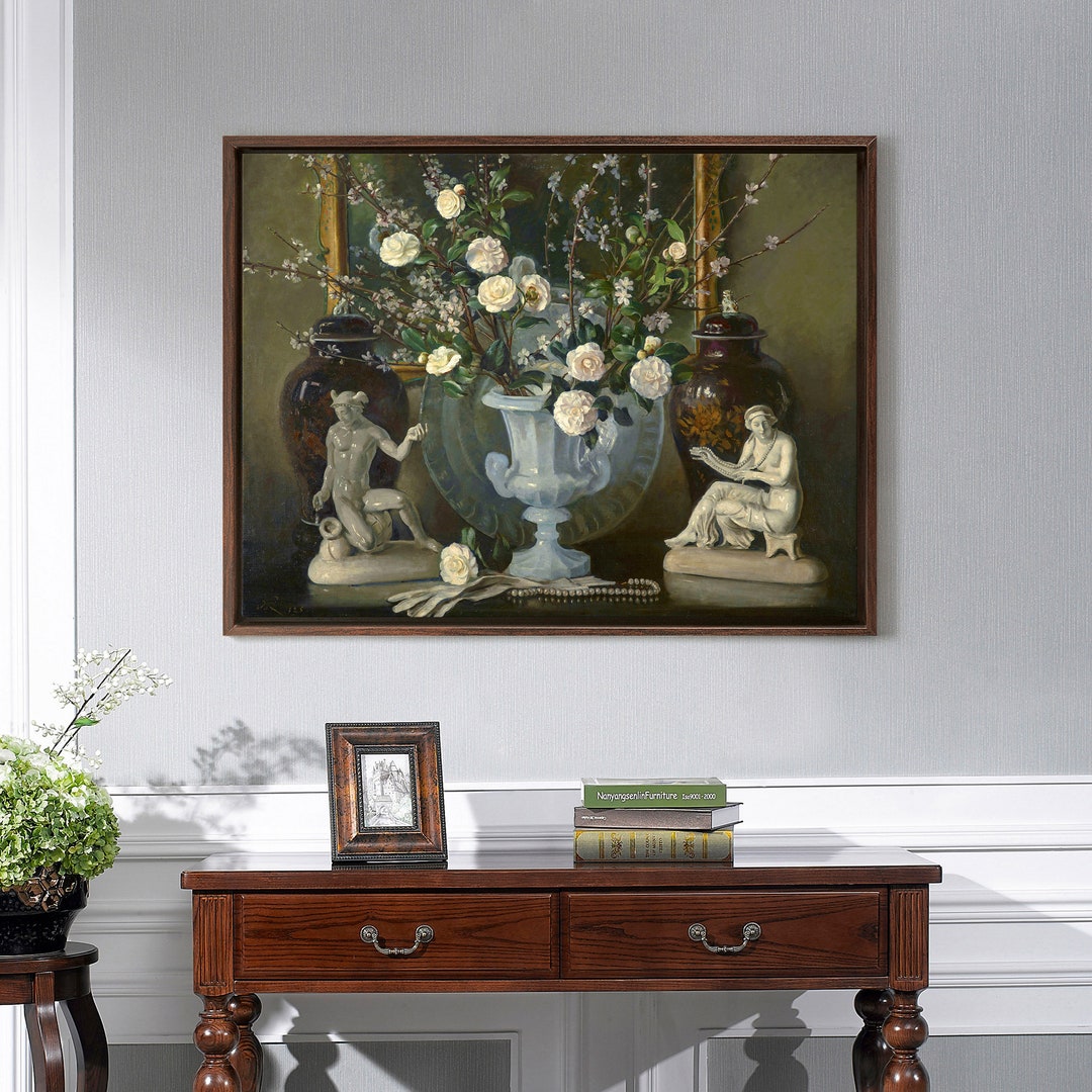 William Bruce Ellis Ranken,still Life, Black and White,vase Still Life ...