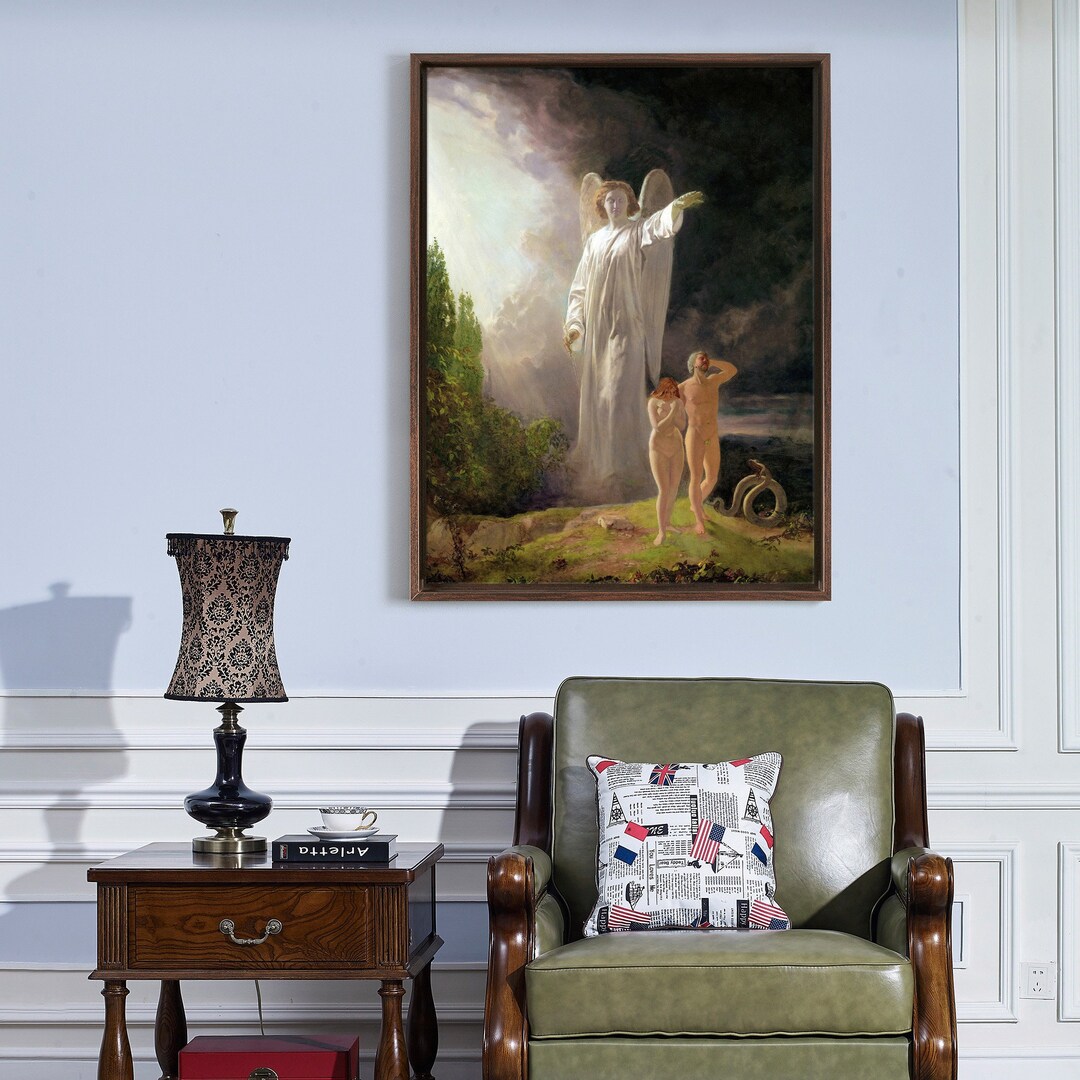 John Faed,expulsion of Adam and Eve, 1880,large Wall Art,framed Wall ...