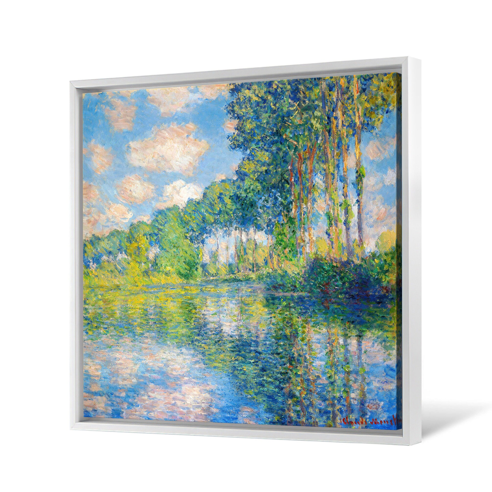Claude Monet,poplars on the Epte,poplar Trees by the River,canvas Print ...