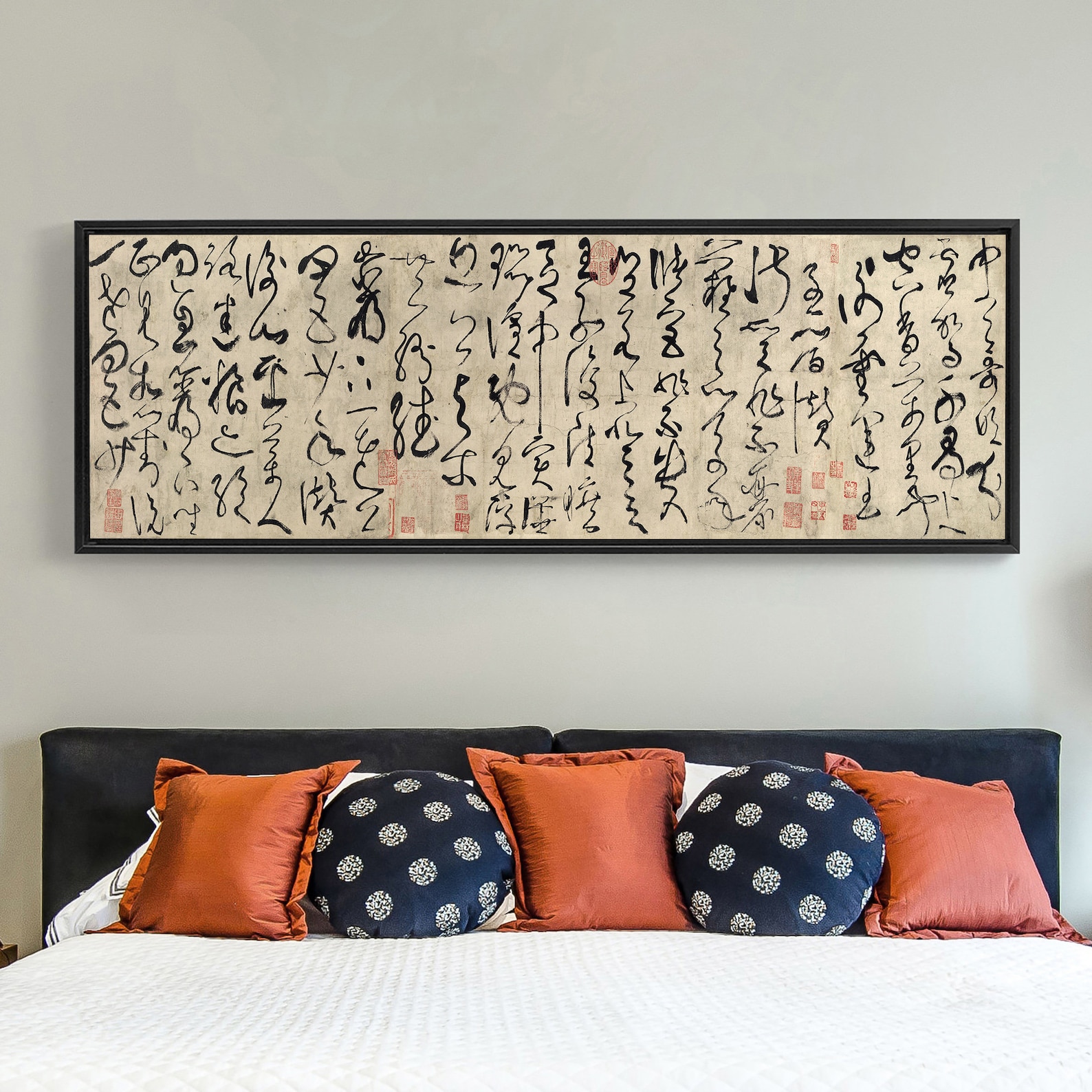 Zhang Xu,four Ancient Poems in Cursive Scrip,chinese Calligraphy,canvas ...