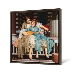 Frederick Leighton,the Music Lesson,mother and Girl,canvas Print,canvas ...