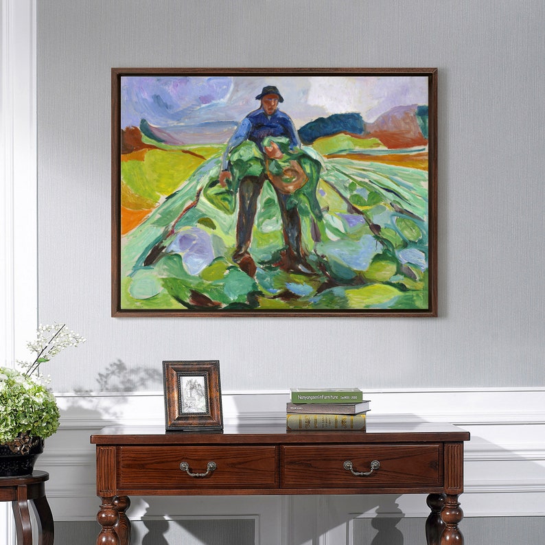 Edvard Munch,man in the Cabbage Field,large Wall Art,framed Wall Art ...