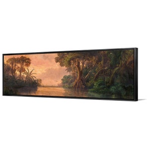 Amazon Jungle Landscape,riverside Forest,tropical Jungle,canvas Print ...