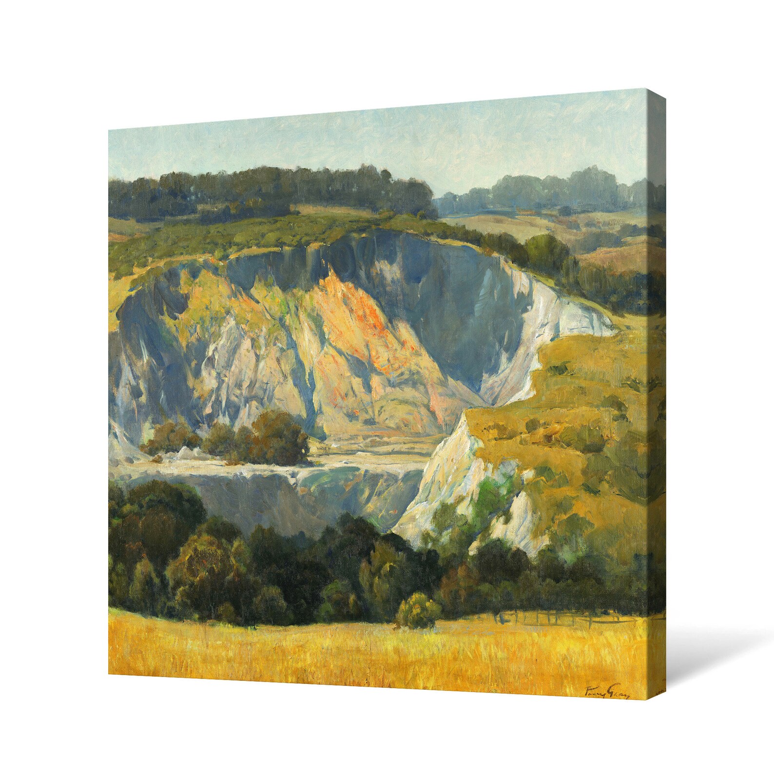 Percy Gray,an Old Quarry,mountain Landscape,canvas Print,canvas Art ...