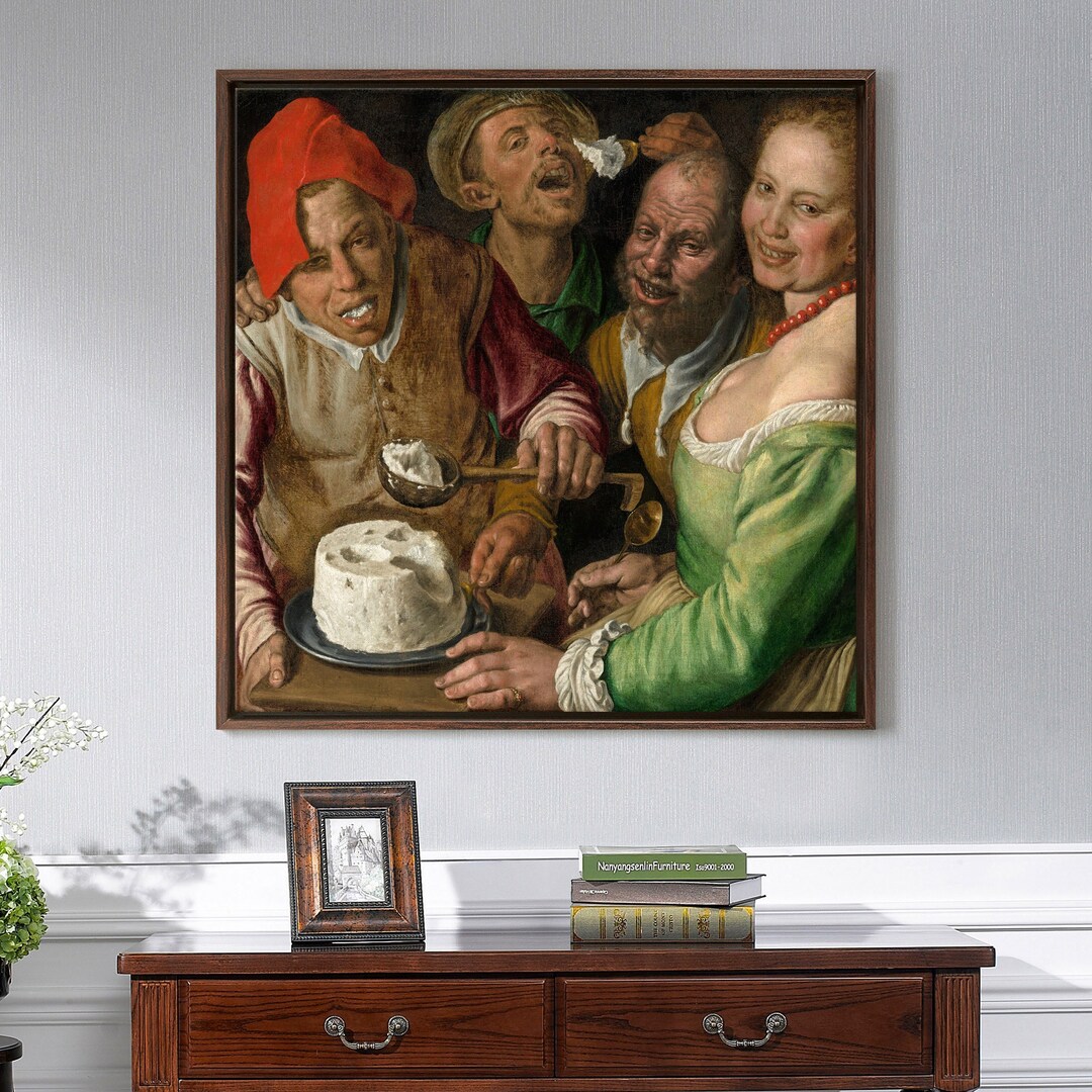 Vincenzo Campi,the Ricotta Eaters,large Wall Art,framed Wall Art,canvas ...