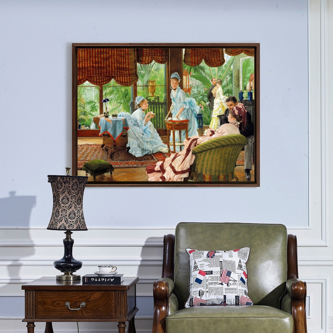 James Jacques Joseph Tissot,in the Conservatory, Rivals,large Wall Art ...