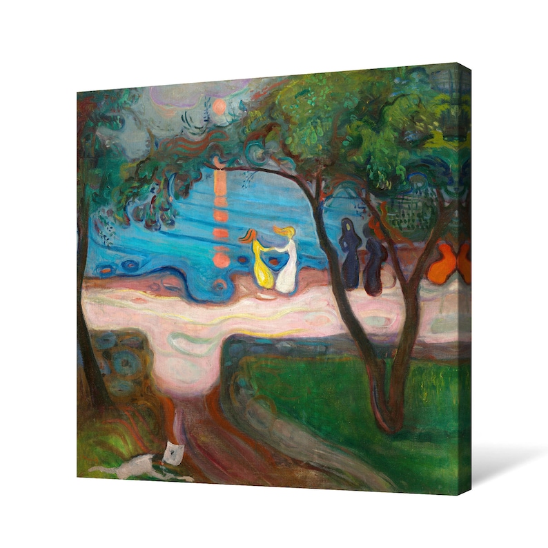 Edvard Munch,dancing on a Shore,canvas Print,canvas Art,canvas Wall Art ...