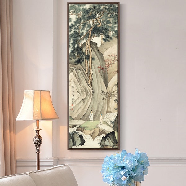 Vertical Chinese Landscape Painting - Etsy