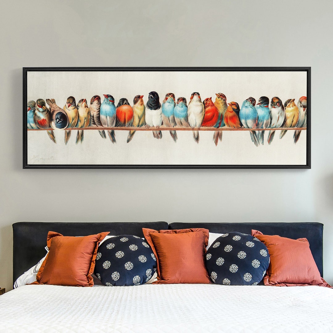 Hector Giacomelli,a Perch of Birds,narrow Horizontal Wall Art ,large ...