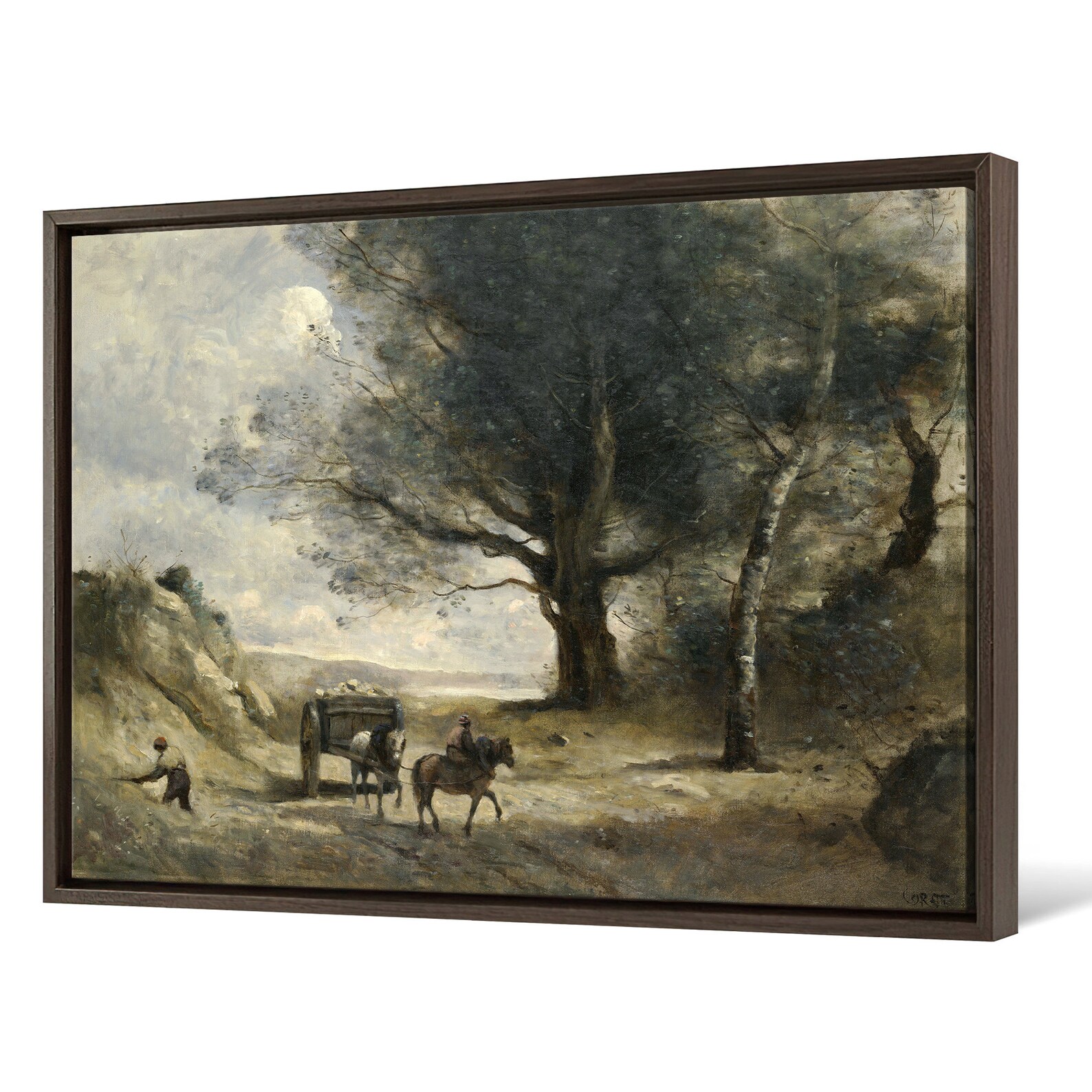 Jean-baptiste-camille Corot,the Stonecutters,big Tree Scenery,canvas ...