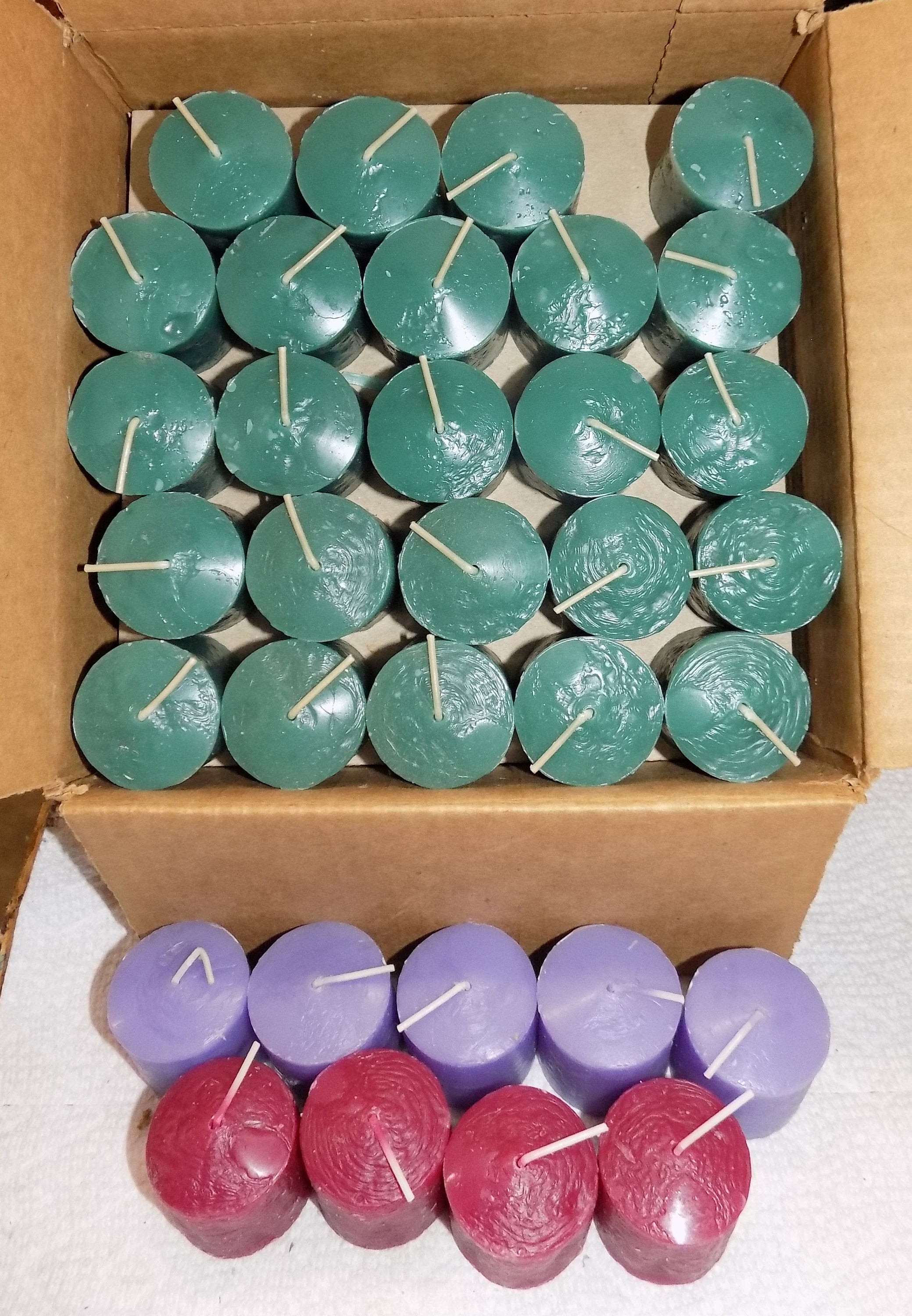 20 Cents Each! Wholesale Unscented Votive Candles Burn 12 Hours Each in ...