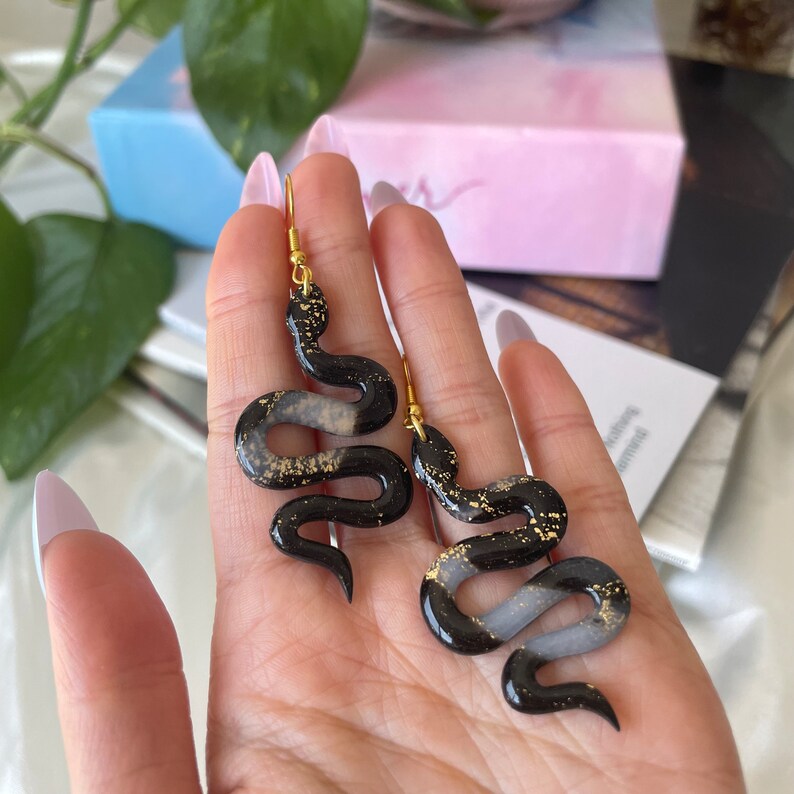 Karyn Glitter Snake Polymer Clay Dangle Earrings Gifts for Swifties ...