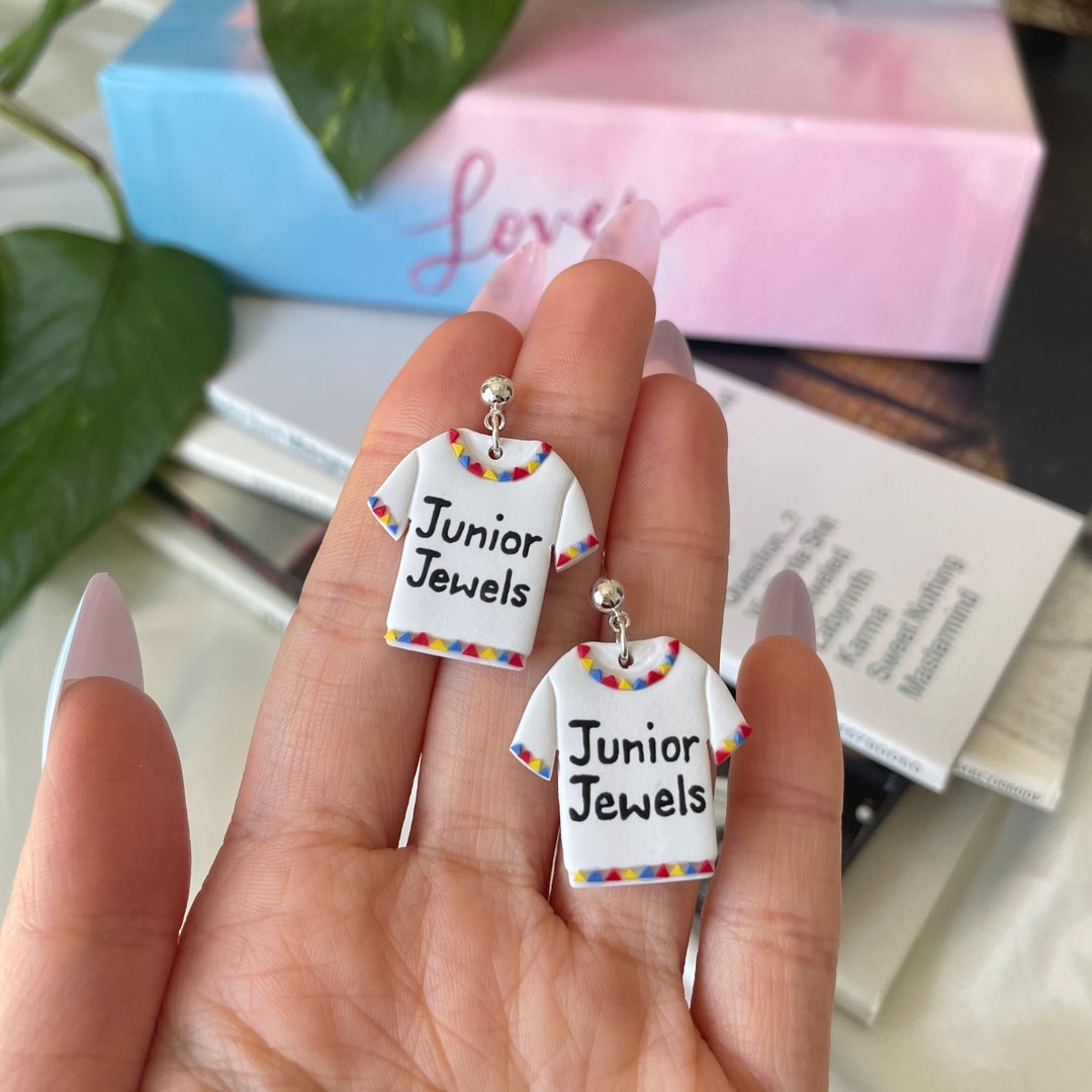 Junior Jewels T-shirt Inspired Polymer Clay Dangle Earrings | Gifts for ...