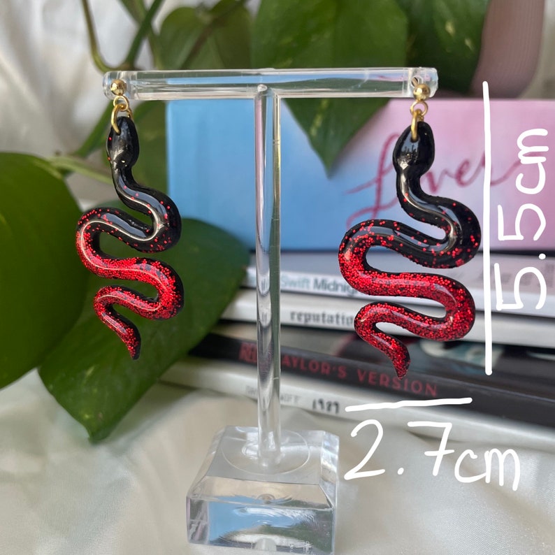Karyn Glitter Snake Polymer Clay Dangle Earrings Gifts for Swifties ...