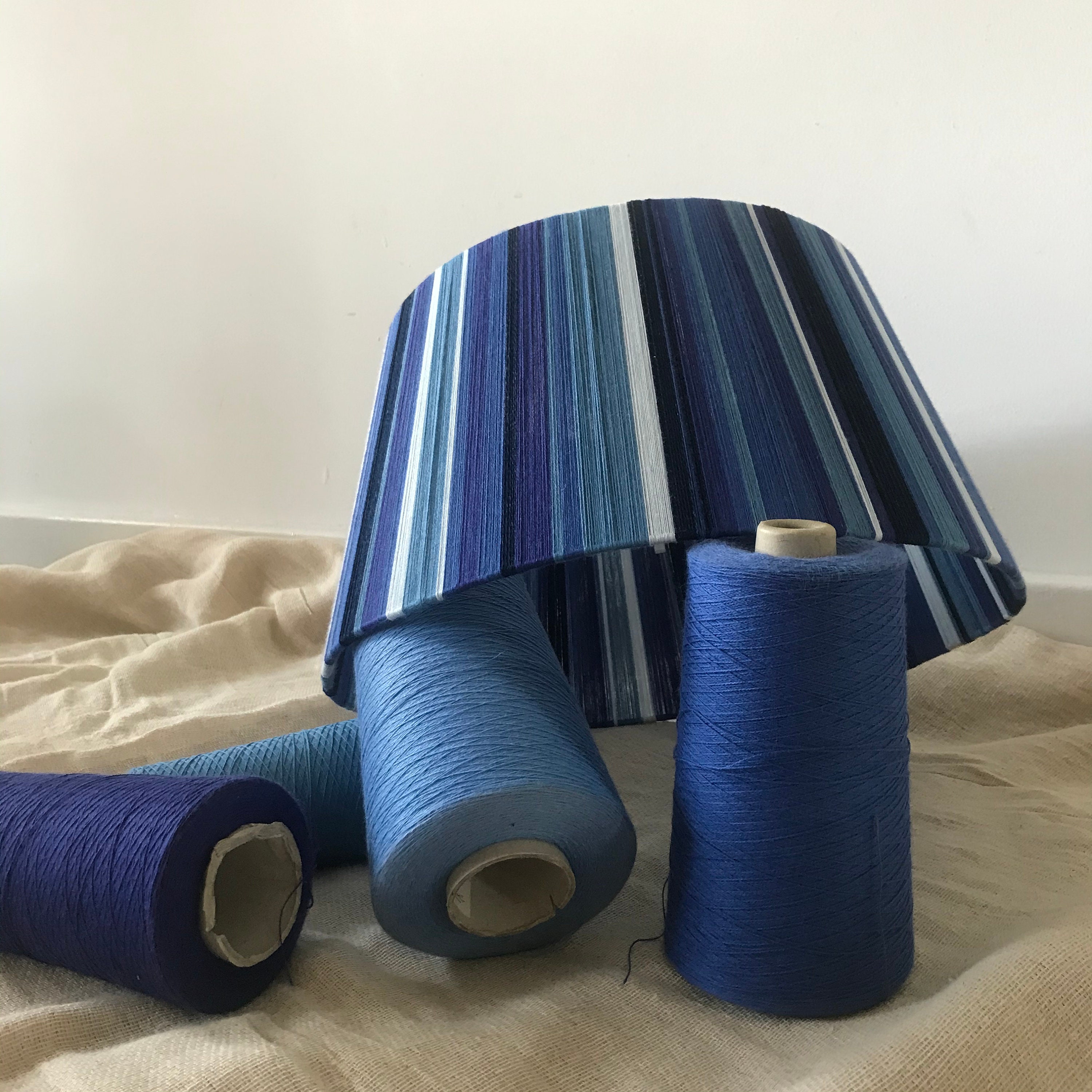 Handmade Woven Yarn Wrapped Lampshade - Etsy UK