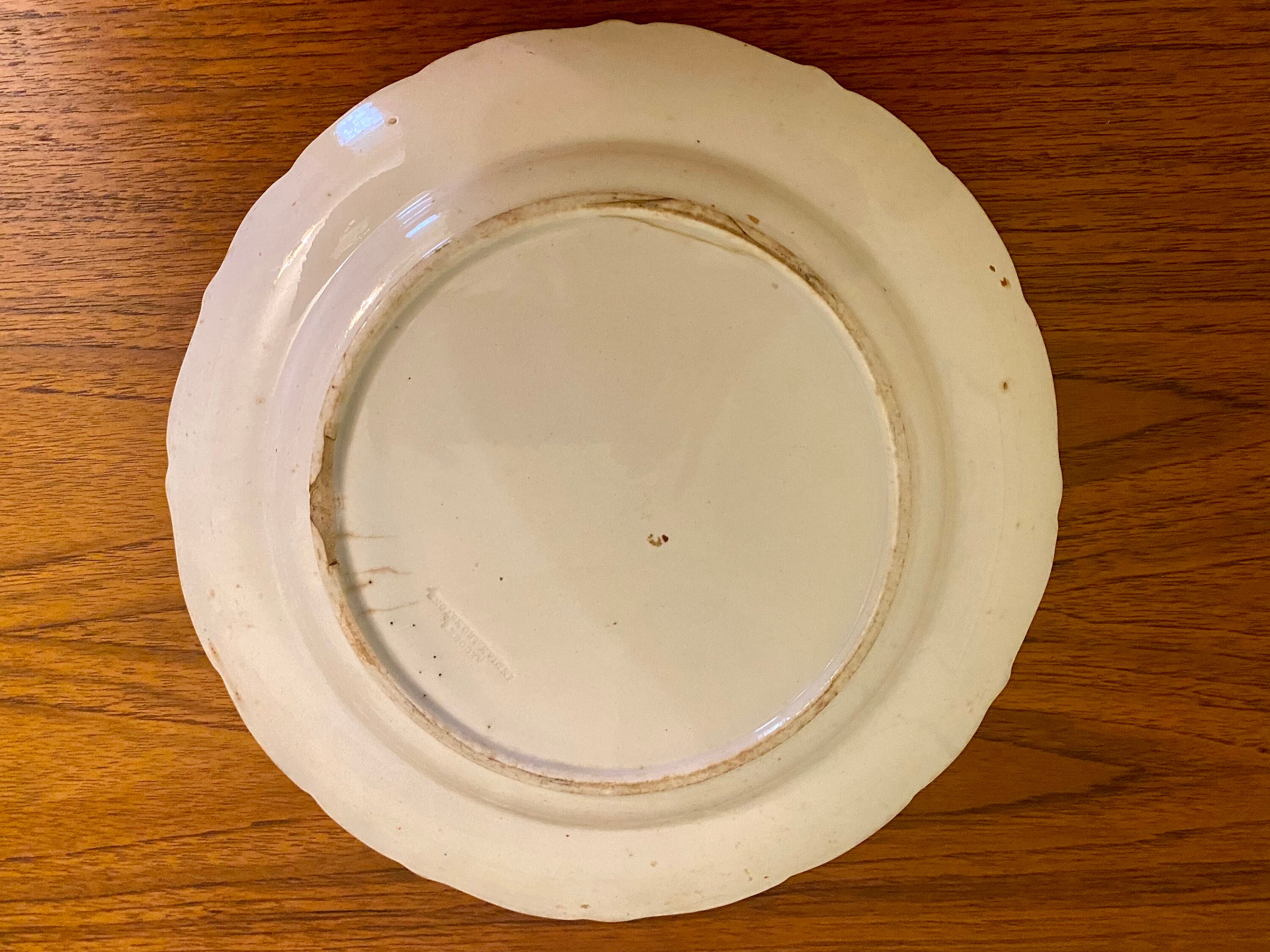 Antique Hand Painted Ironstone Plates C.1862 From Tasmanian Governor ...