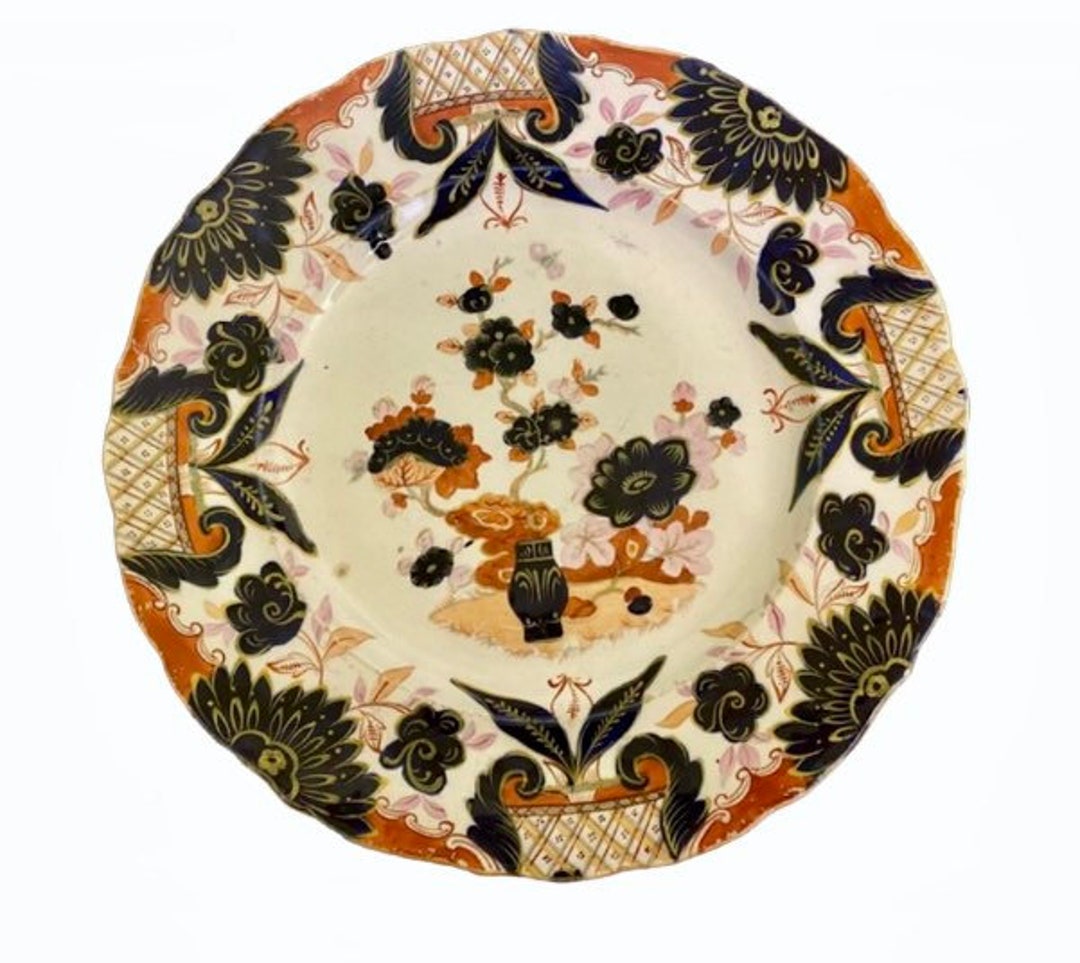 Antique Hand Painted Ironstone Plates C.1862 From Tasmanian Governor ...