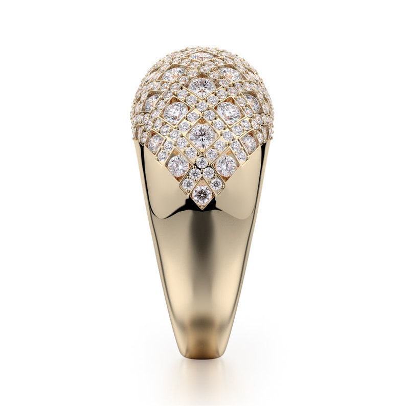 Sterling Silver Dome Shape Wedding Ring-engagement Ring-dome - Etsy