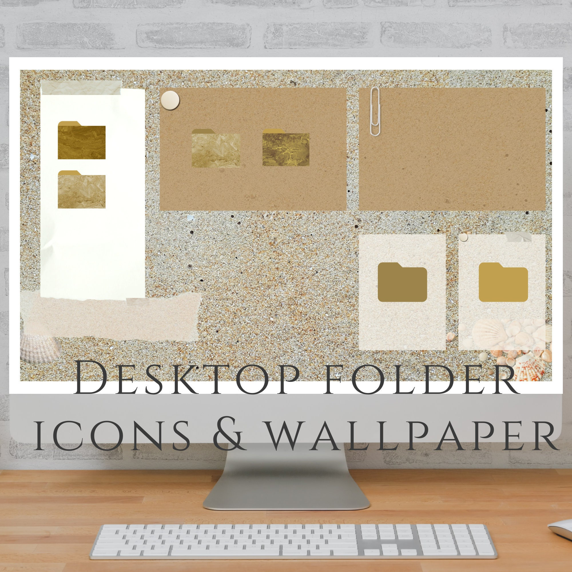 Desktop Organizer With Desktop Wallpaper for a Desktop - Etsy
