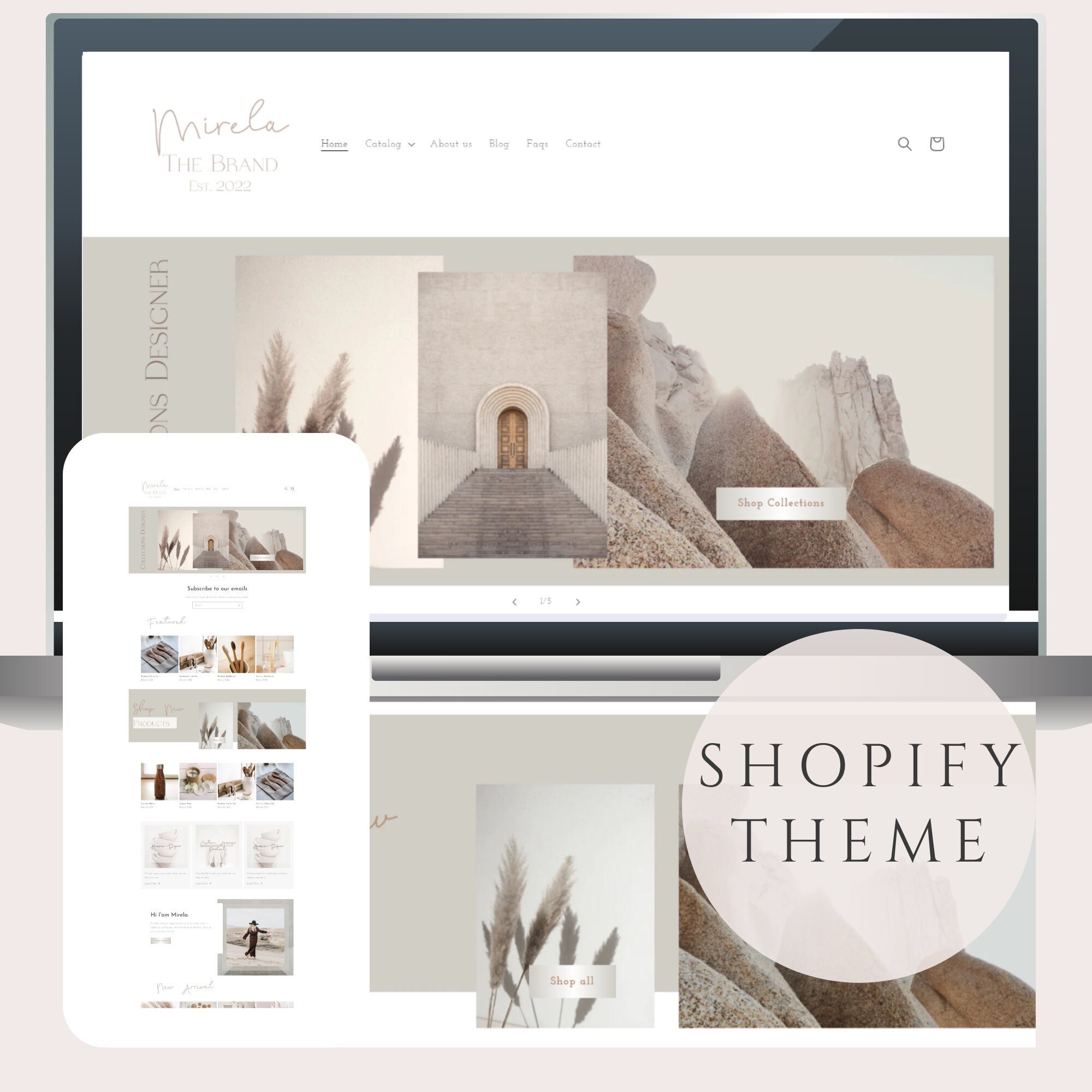 Aesthetic Shopify Theme, Clean Template and Modern Shopify Web Design ...