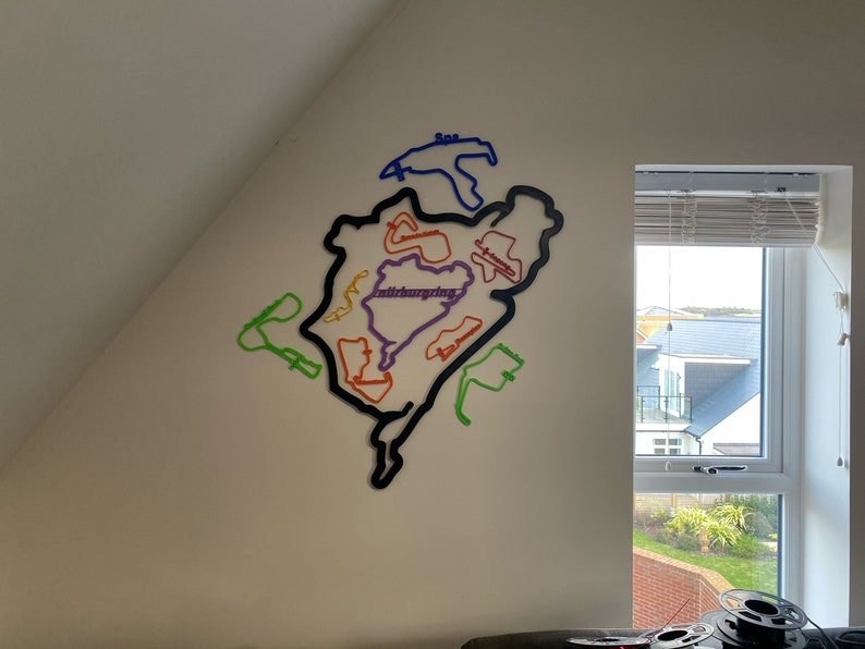 3d Printed Race Track Wall Art - Etsy