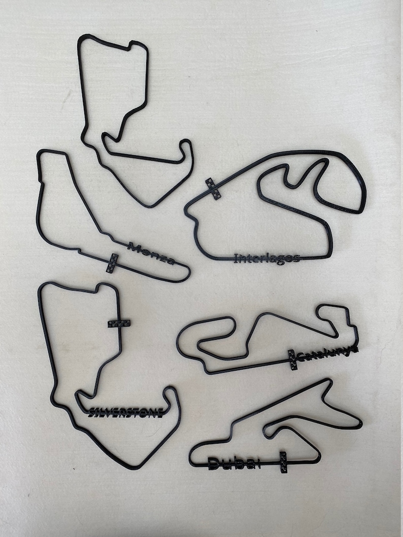 3d Printed Race Track Wall Art - Etsy