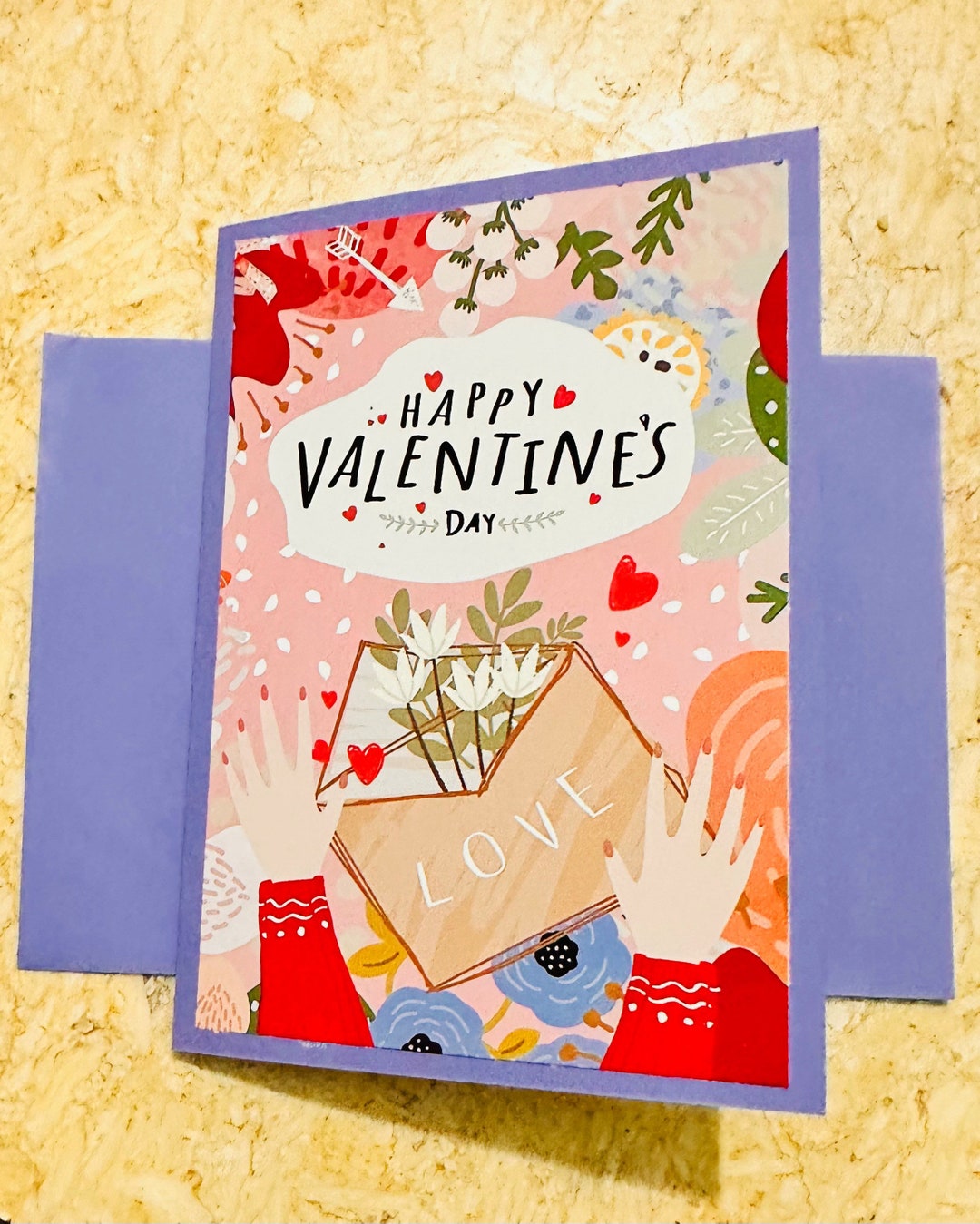 Valentine's Day Single Card From Me to You Card With Love Card Happy ...