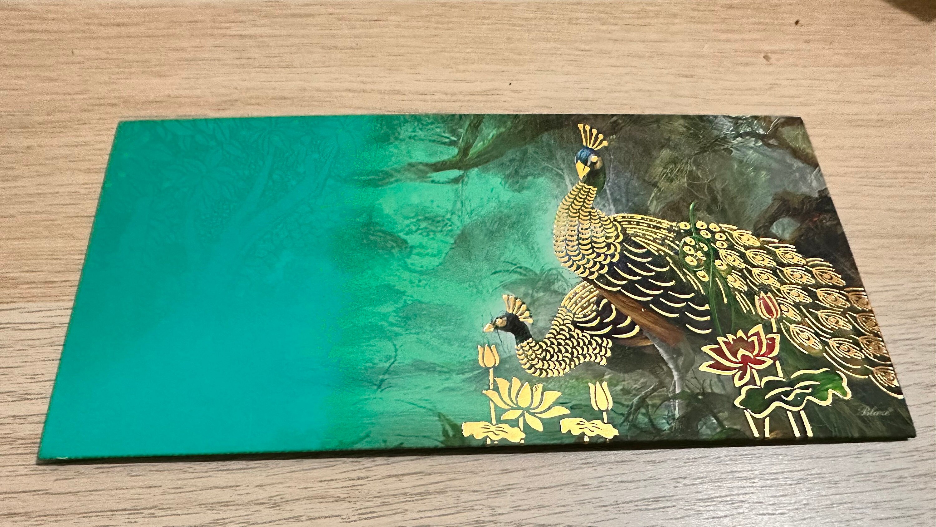 Holi Gift Money Envolope Peacock Design Envelopeswedding Money ...