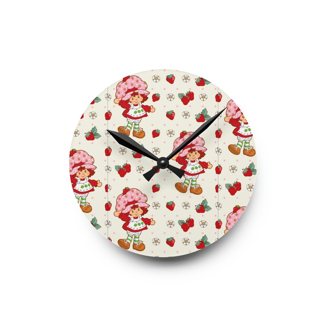 Strawberry Shortcake Themed Acrylic Wall Clock - Etsy