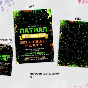 Gellyball Birthday Party Invitation, Editable Gellyball Invites, Gelly ...