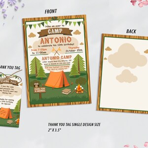 Camping Party Invitations, Camping Invitations, Camping Birthday ...