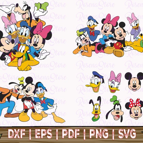 Mickey & Friends SVG File | Etsy
