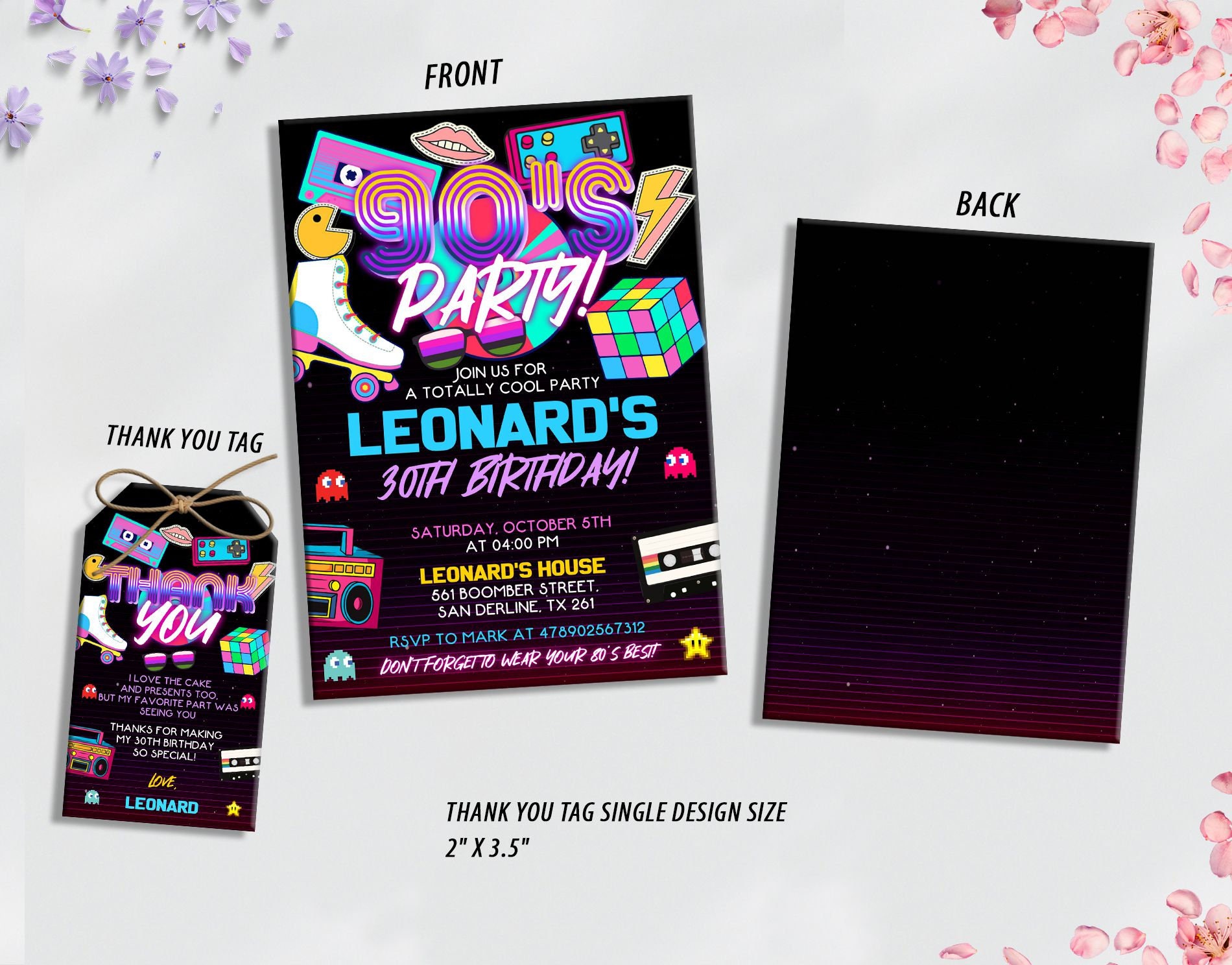 90s Birthday Party Invitation, Back to the 90s, Throwback Party, House ...