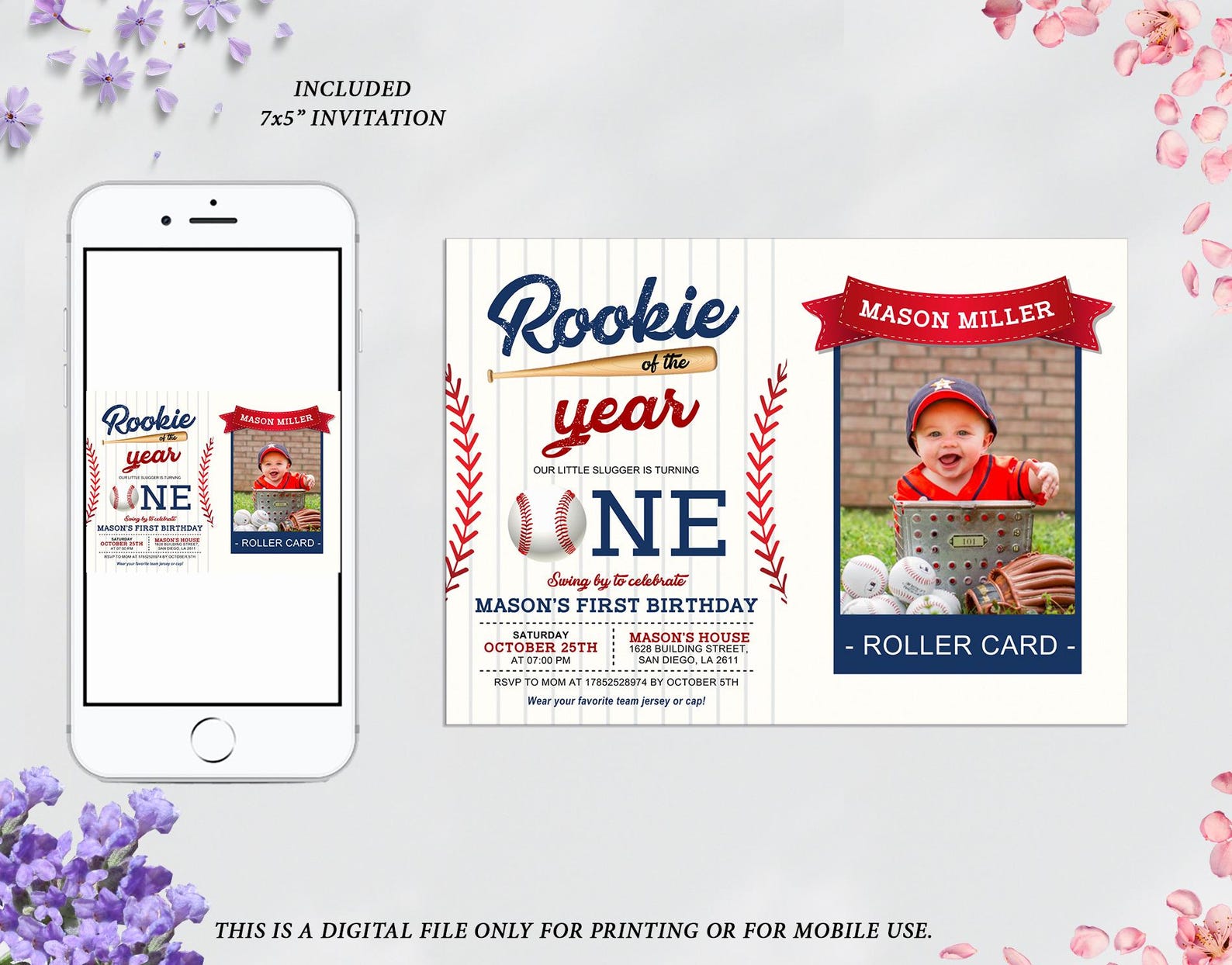 Editable Baseball Invitation Template, Baseball Birthday Invitation ...