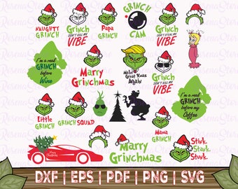 Grinch Mask Svg | Etsy
